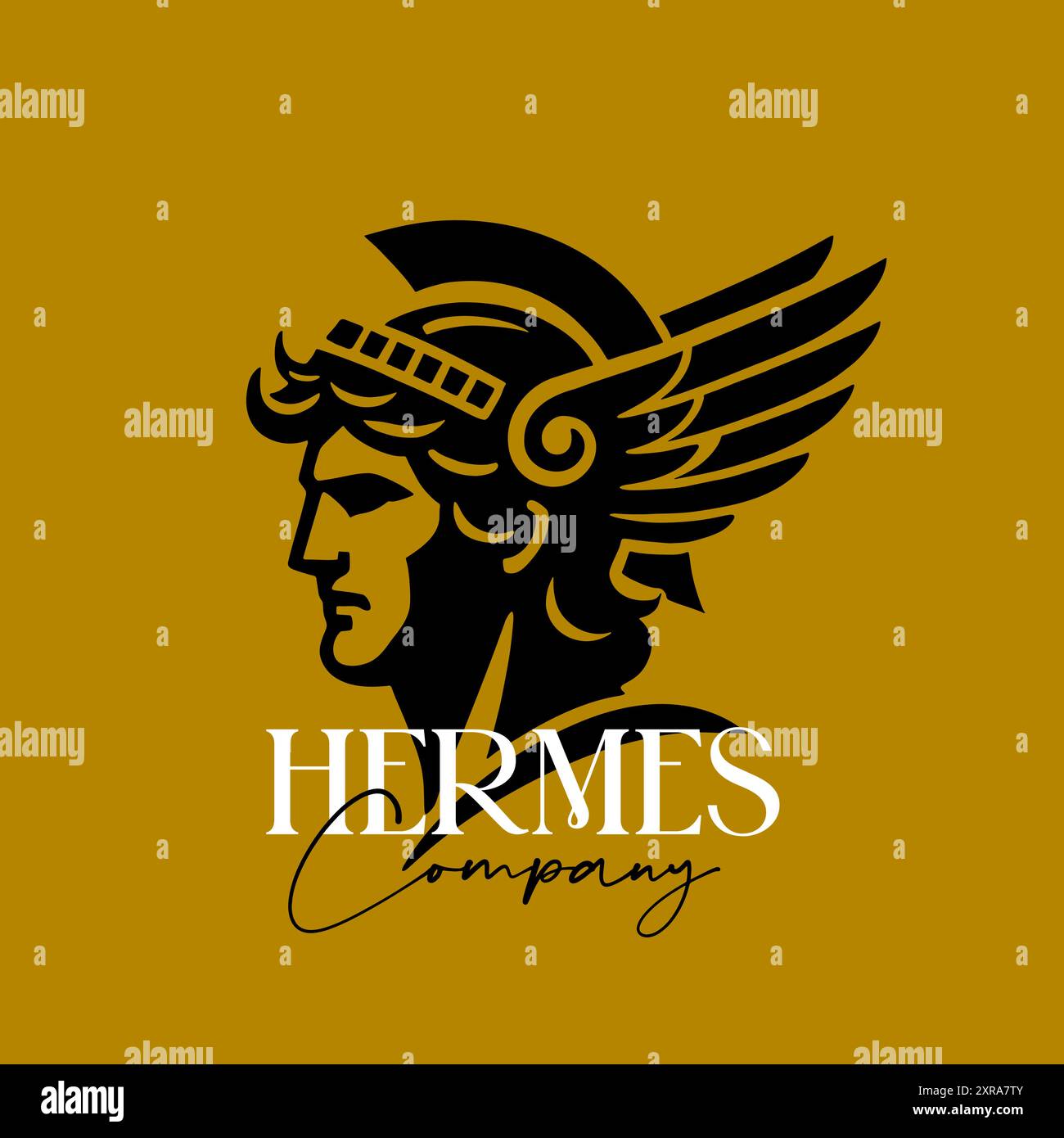Hermes Greek God Logo Hermes Greek God Stock Vector Images Alamy
