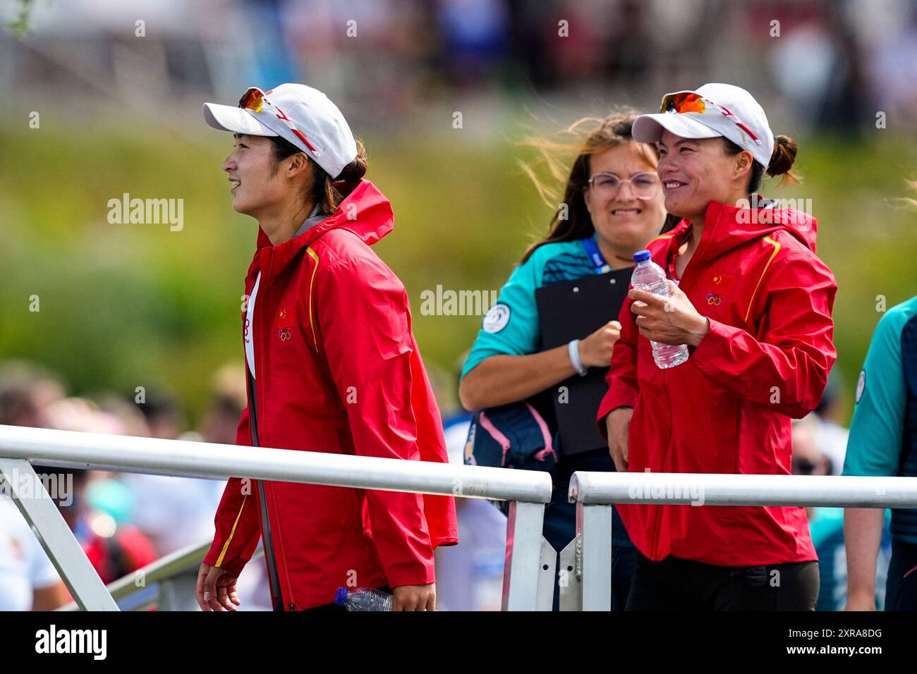 Shixiao Xu and Mengya Sun of China compete during Women's Canoe Double ...