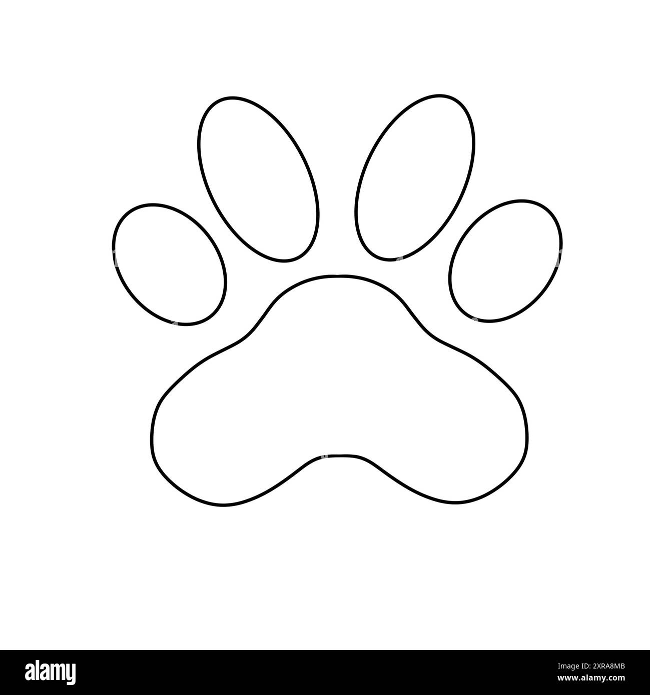 Footprint pet. Paw prints. Dog or cat, icon. Foot puppy isolated on ...