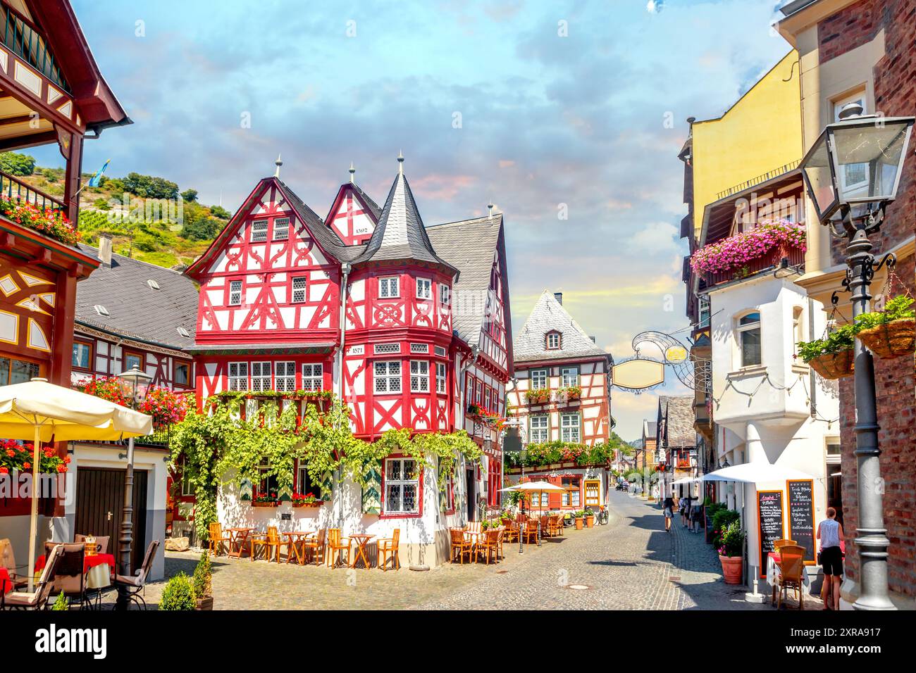 City tower bacharach town hi-res stock photography and images - Alamy