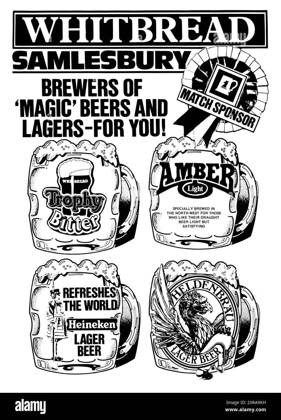 Whitbread Samlesbury advert from 1981 Stock Photo - Alamy