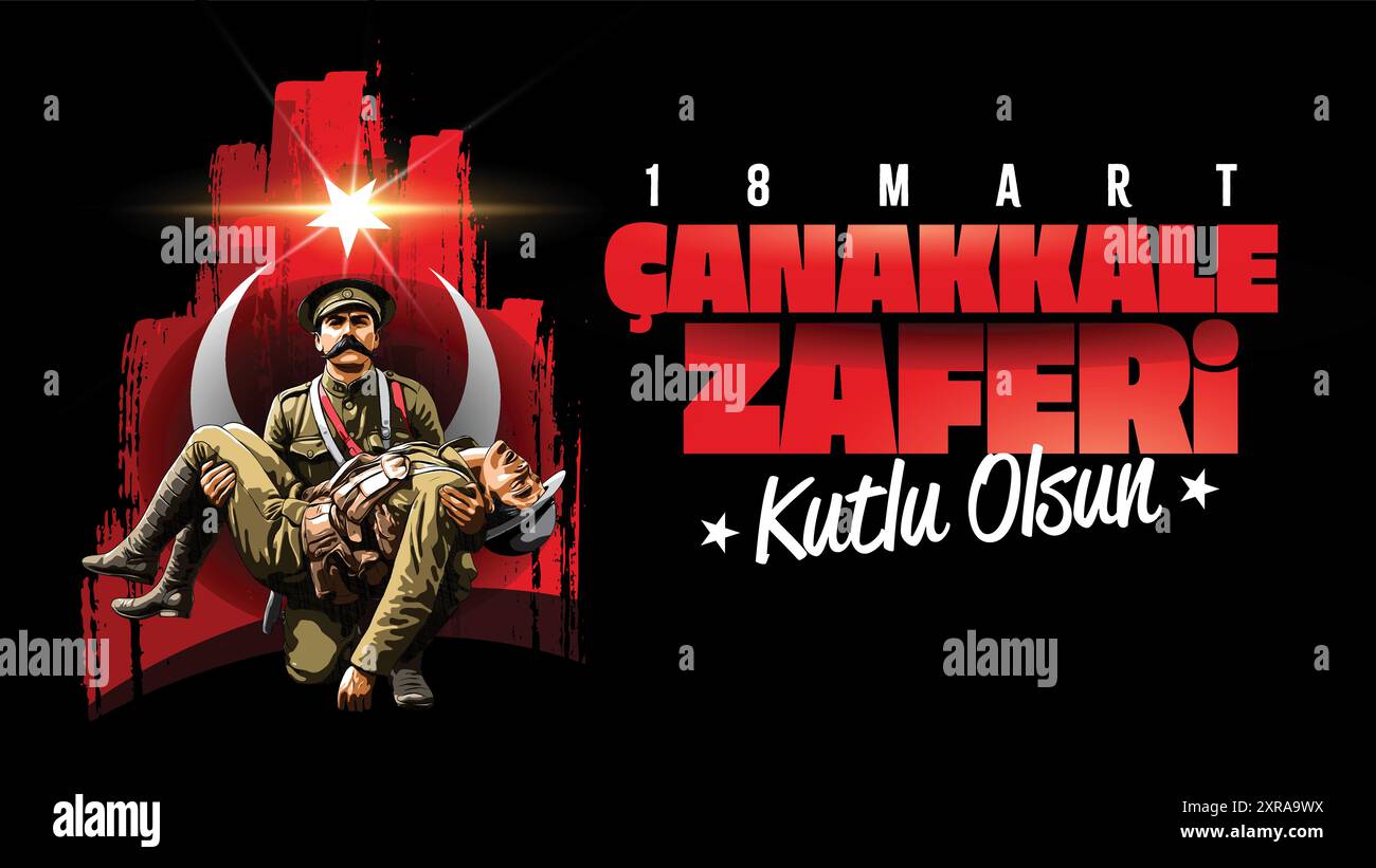 Vector illustration of 18 March Canakkale Victory and Martyrs' day ...