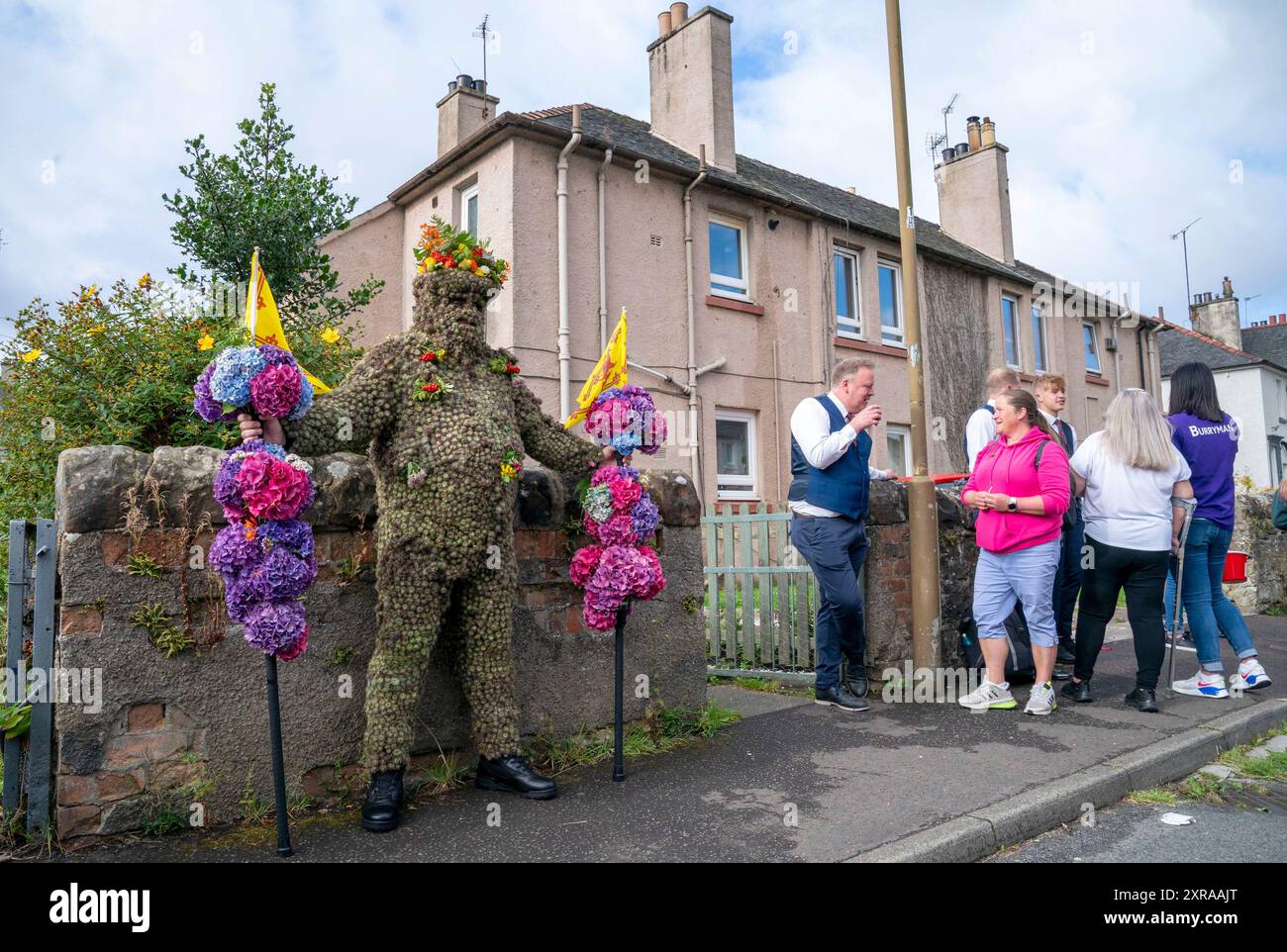 Burryman Andrew Taylor parades through the town of South Queensferry ...