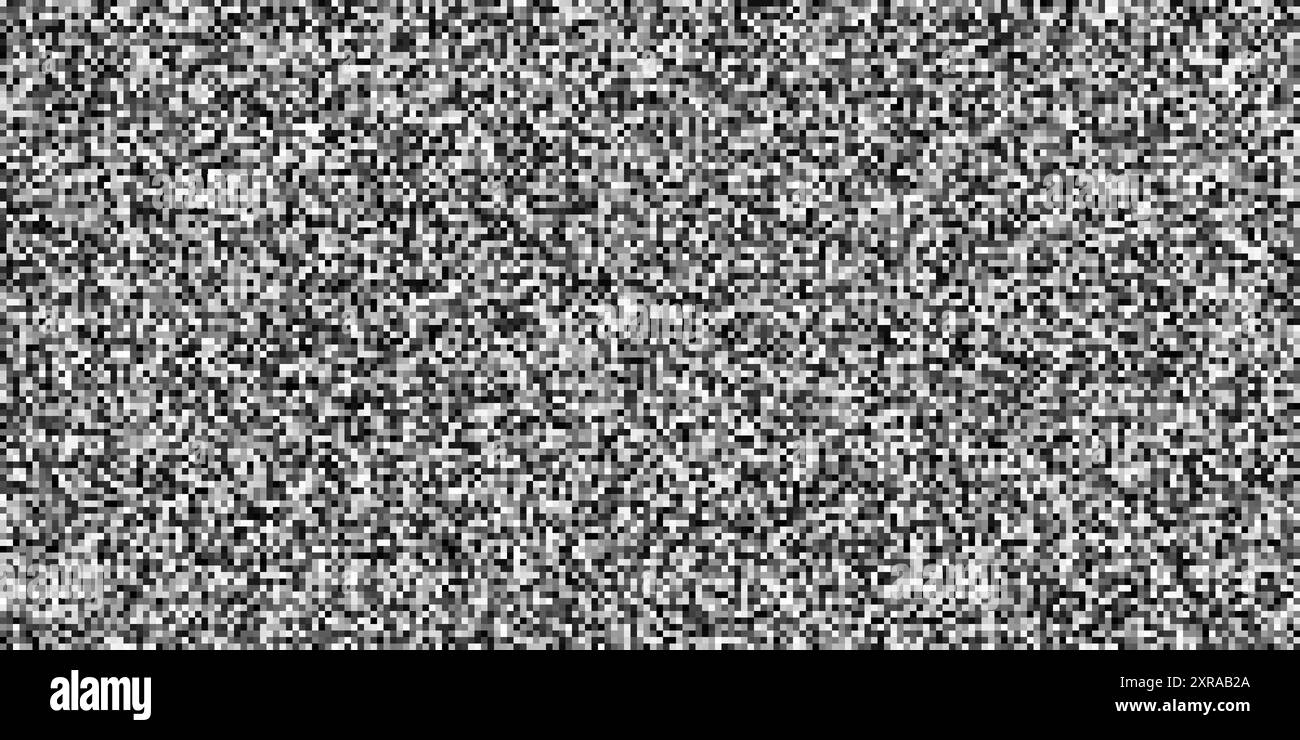 Abstract Black and White Random Pixels Background Design, Pattern in ...