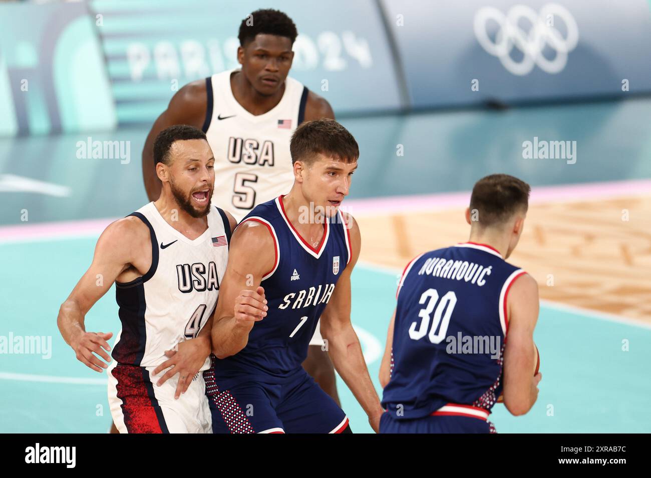 Paris, France. 09th Aug, 2024. Julien Mattia/Le Pictorium - Basket-ball ...