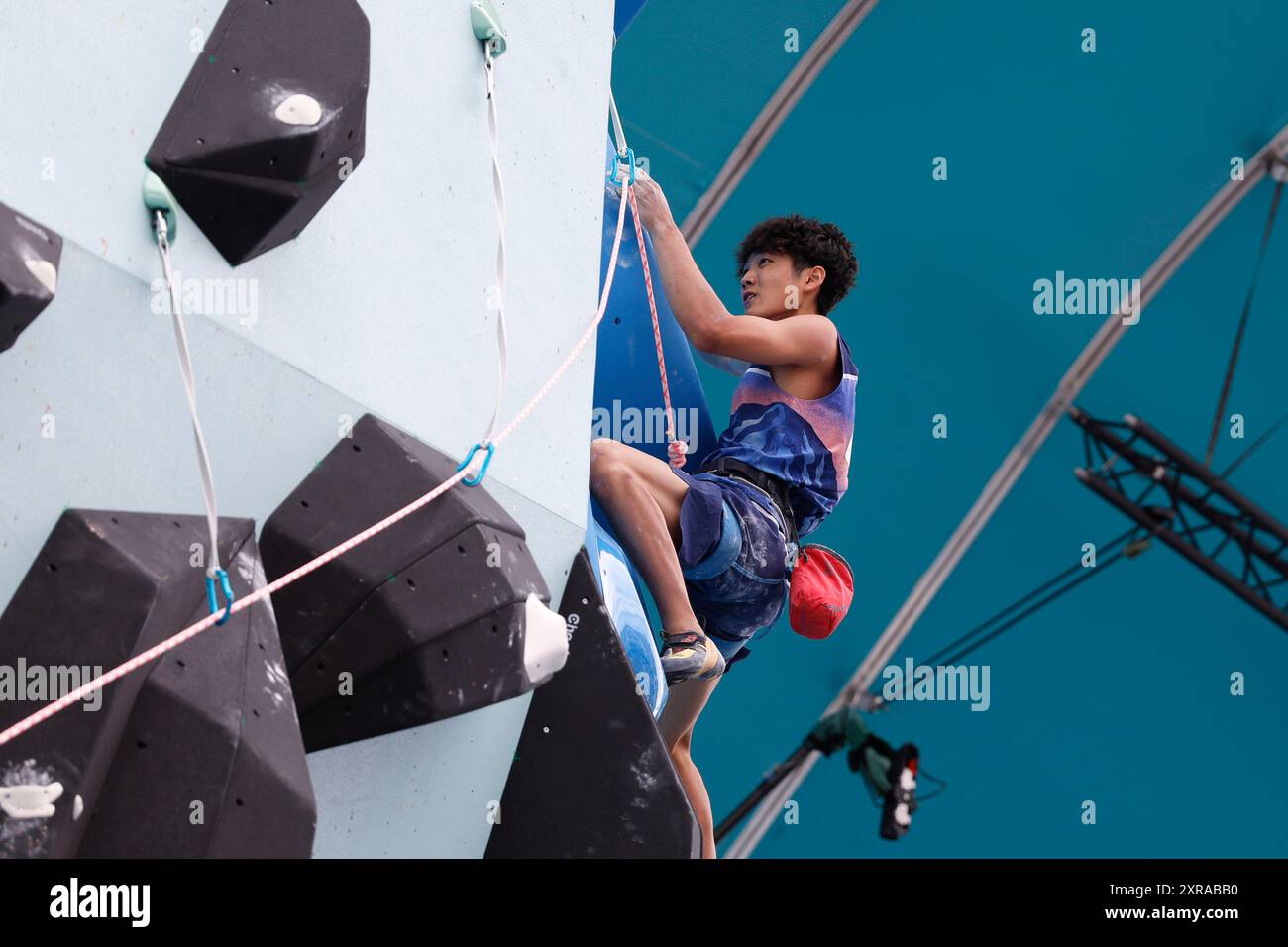 NARASAKI Tomoa of Japan Climbing Men's Boulder & Lead, Final Lead ...