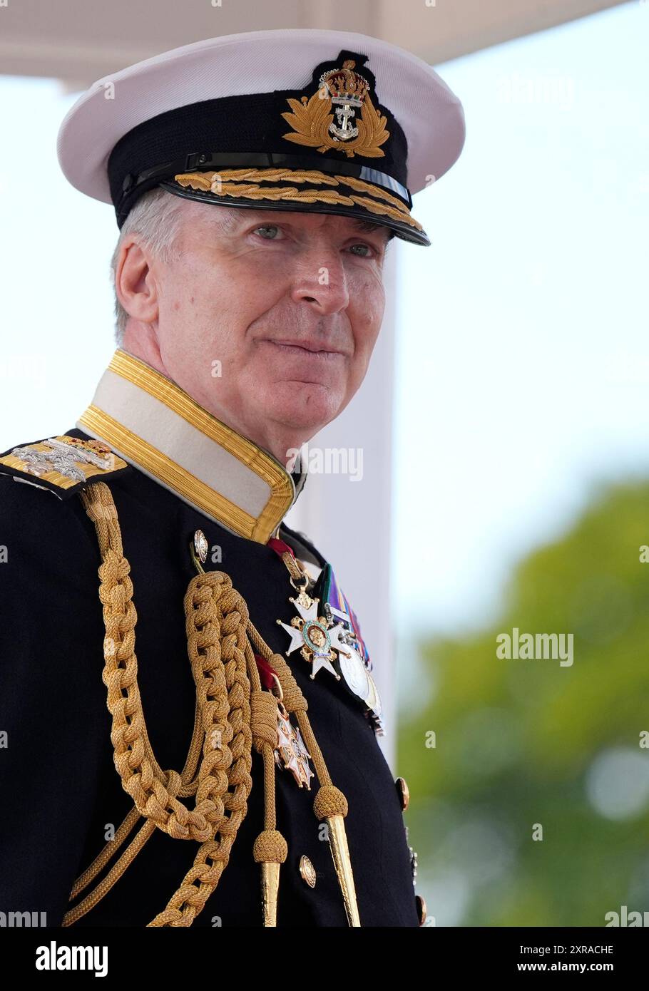 Chief of the Defence Staff Admiral Sir Tony Radakin watching Officer ...