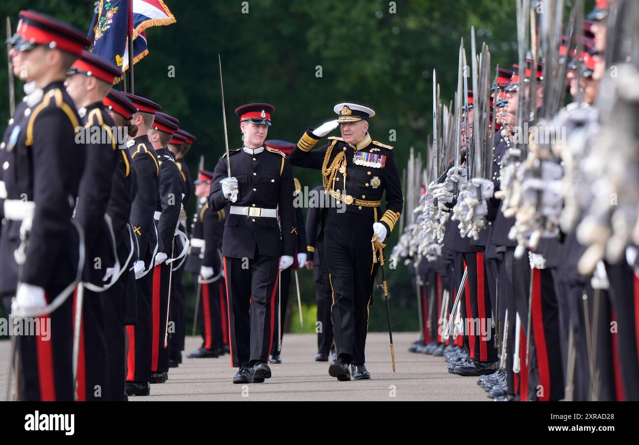 Chief of the Defence Staff Admiral Sir Tony Radakin (right) inspects ...