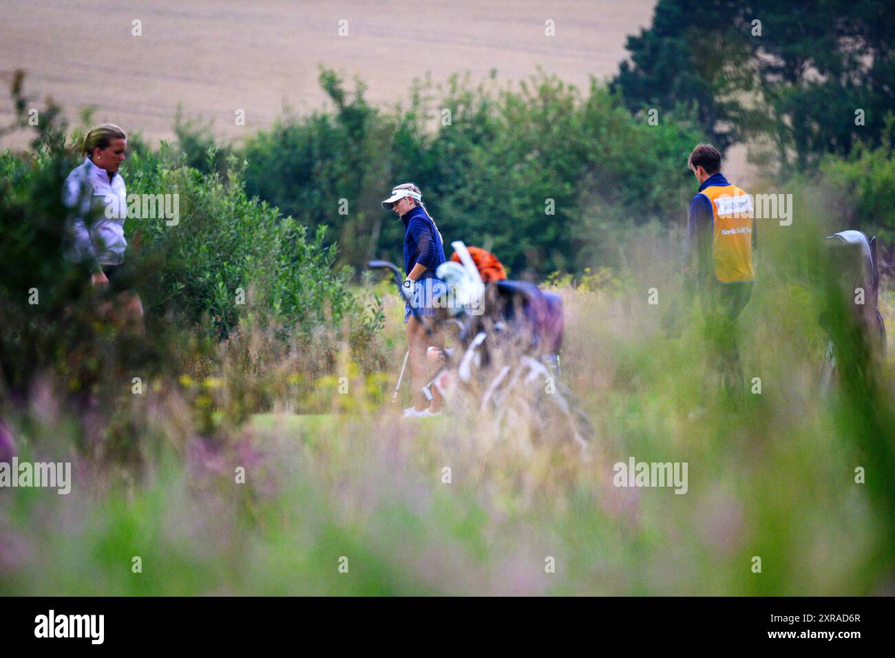 Tina Mazarino (NOR) (blue outfit). DK Caption: Smørum Ladies Open 2024 ...