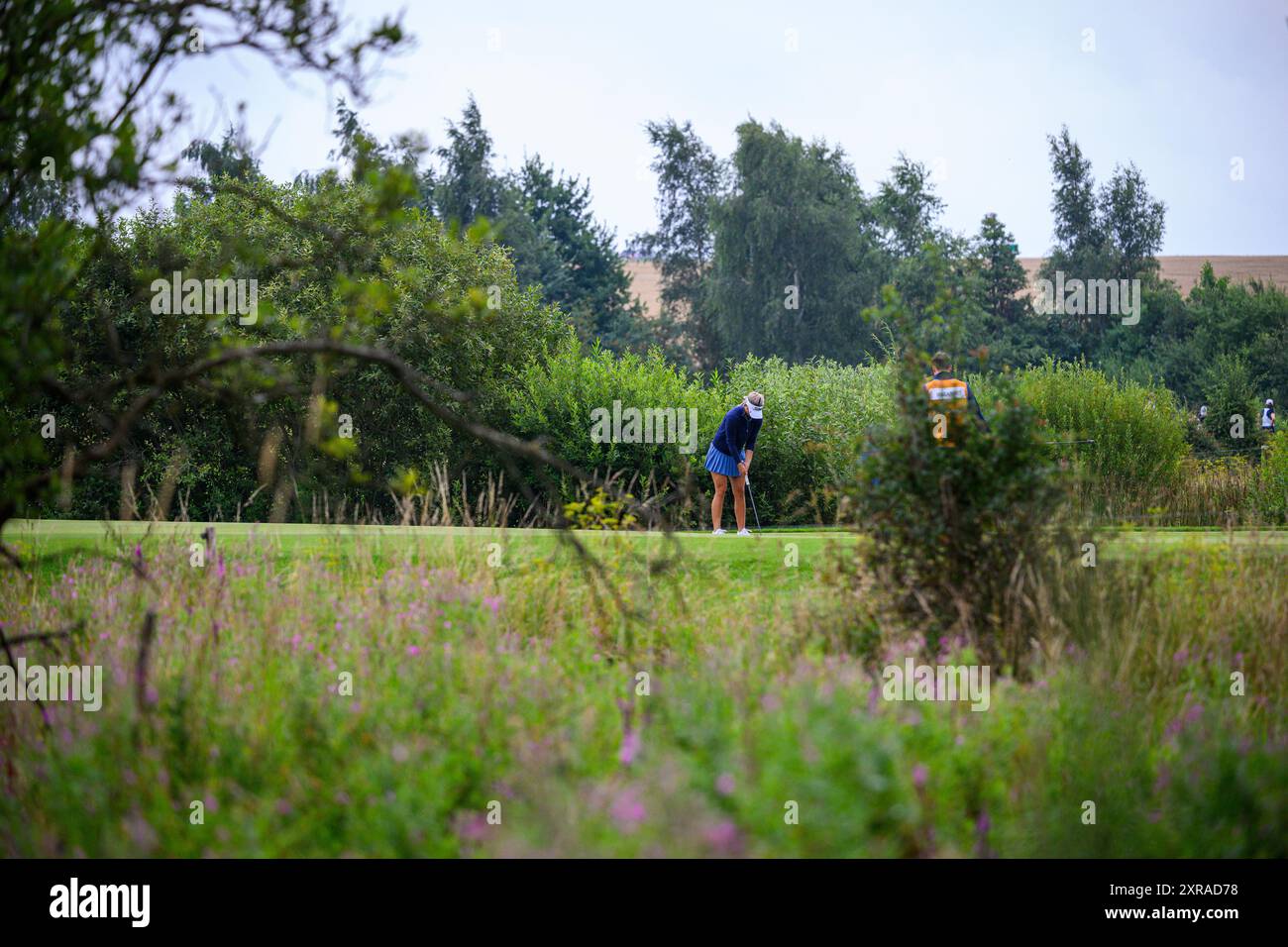 Tina Mazarino (NOR) (blue outfit). DK Caption: Smørum Ladies Open 2024 ...