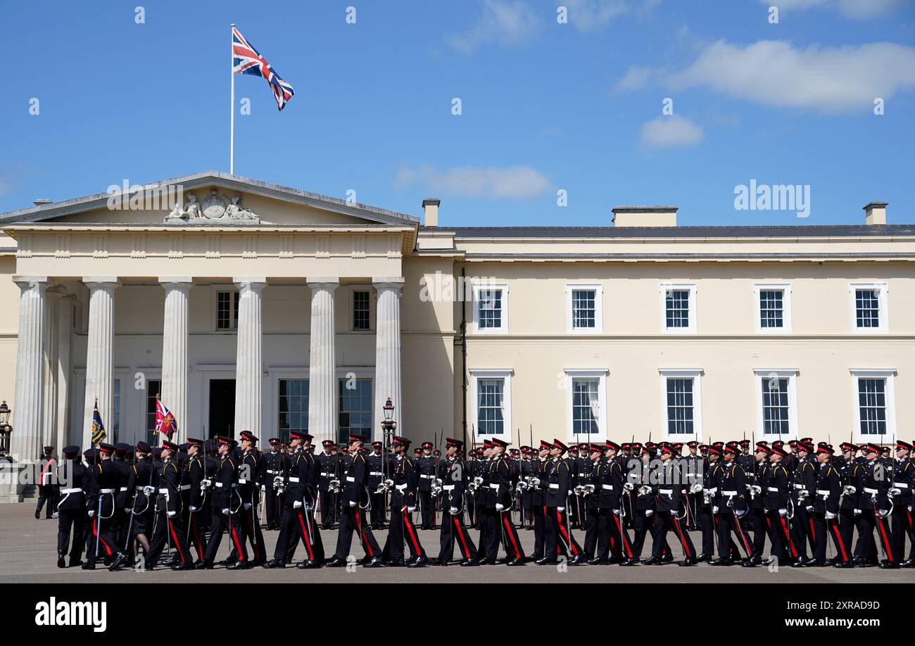 Officer Cadets parade into the Old College following the Sovereign's ...