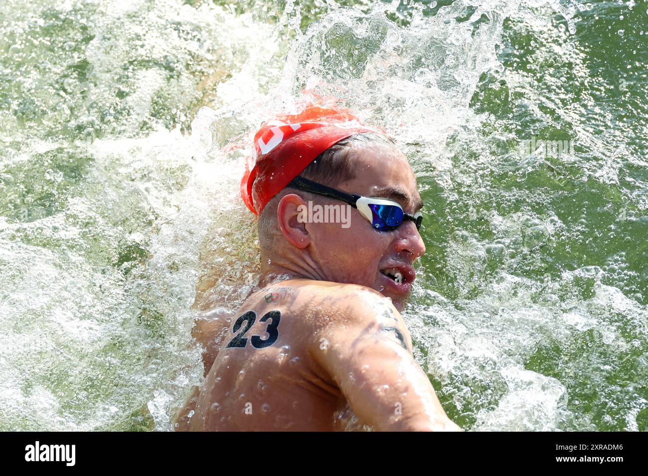 Paris, France. 9th Aug, 2024. David Betlehem (HUN) Marathon Swimming ...