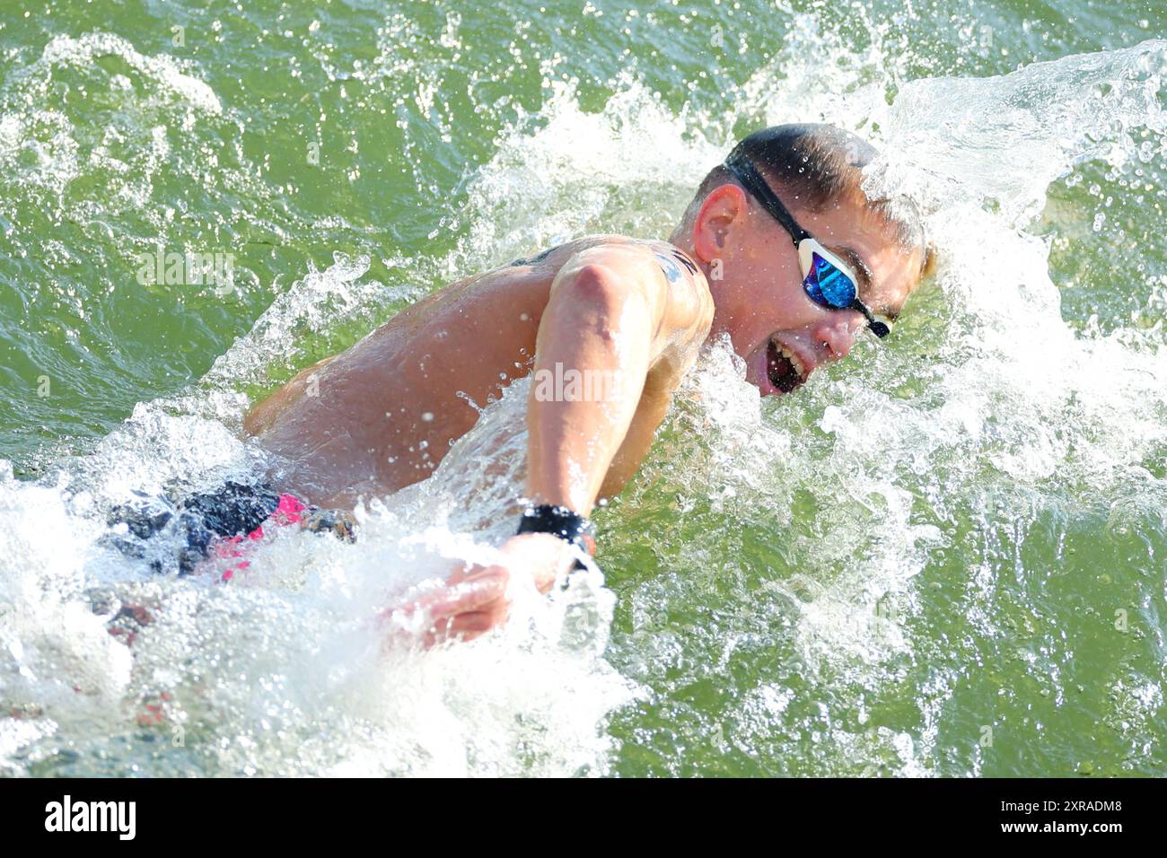 Paris, France. 9th Aug, 2024. David Betlehem (HUN) Marathon Swimming ...