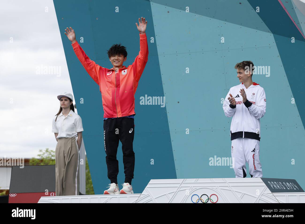 Paris, France. 09th Aug, 2024. NARASAKI Tomoa of Japan Climbing Men's ...