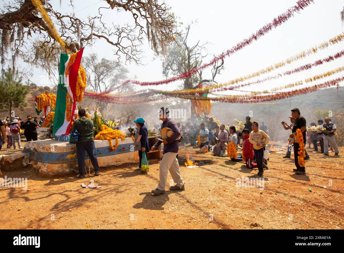Rain request ritual in the Nahua community of Acatlan, Guerrero, Mexico ...