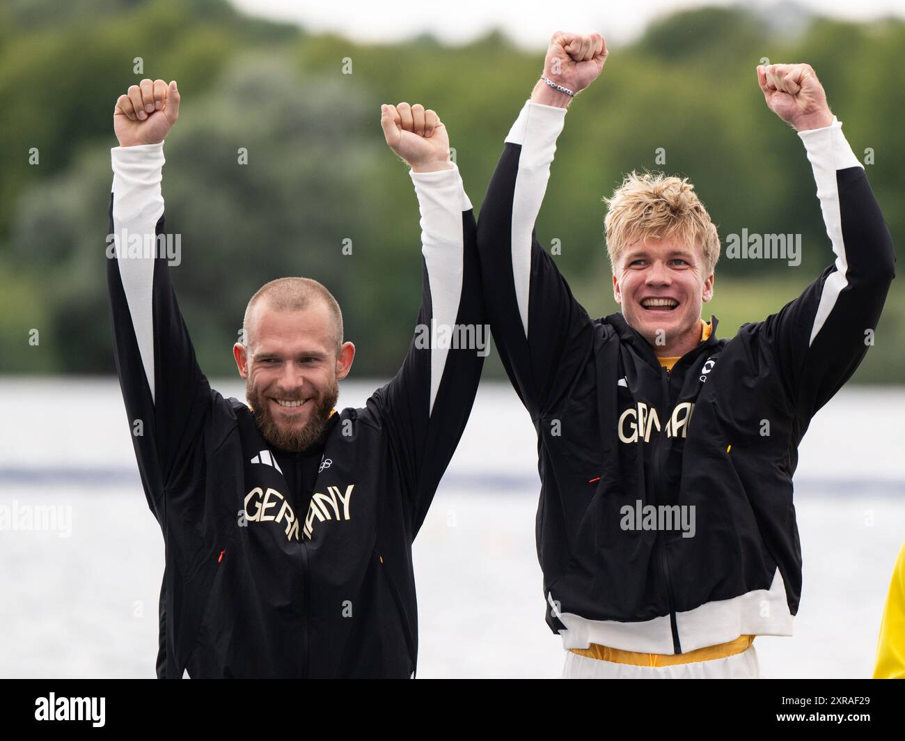 SCHOPF Jacob, LEMKE Max (Deutschland) jubeln ueber den Sieg und die ...