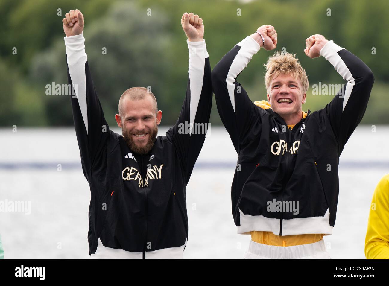 SCHOPF Jacob, LEMKE Max (Deutschland) jubeln ueber den Sieg und die ...