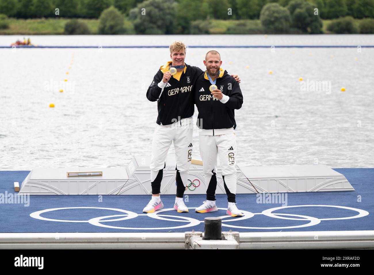 SCHOPF Jacob, LEMKE Max (Deutschland) jubeln ueber den Sieg und die ...