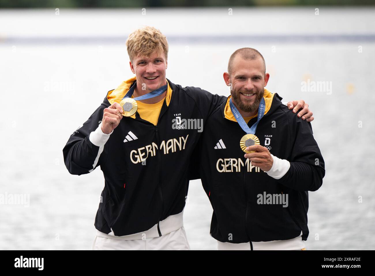 SCHOPF Jacob, LEMKE Max (Deutschland) jubeln ueber den Sieg und die ...