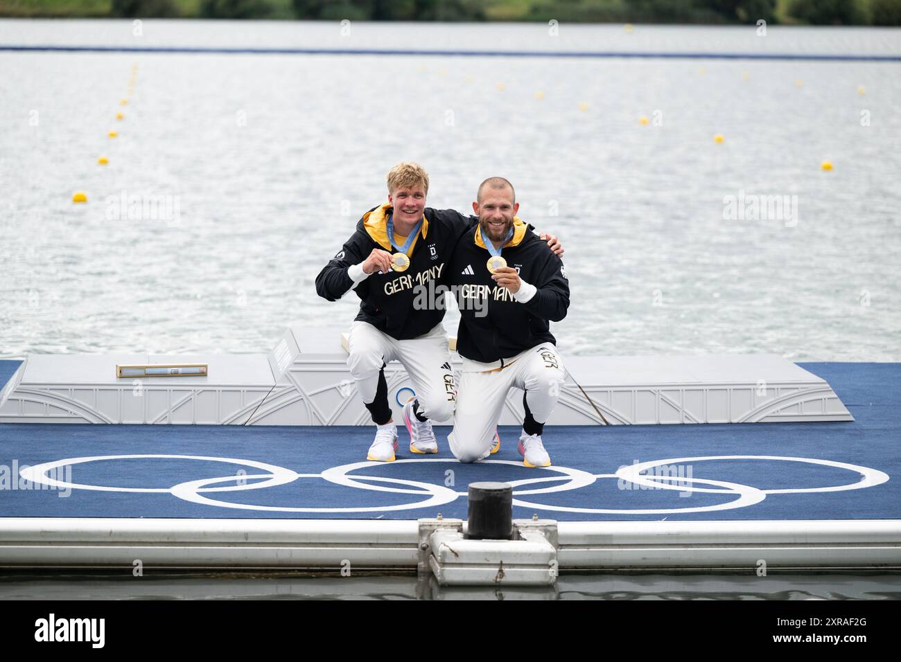 SCHOPF Jacob, LEMKE Max (Deutschland) jubeln ueber den Sieg und die ...