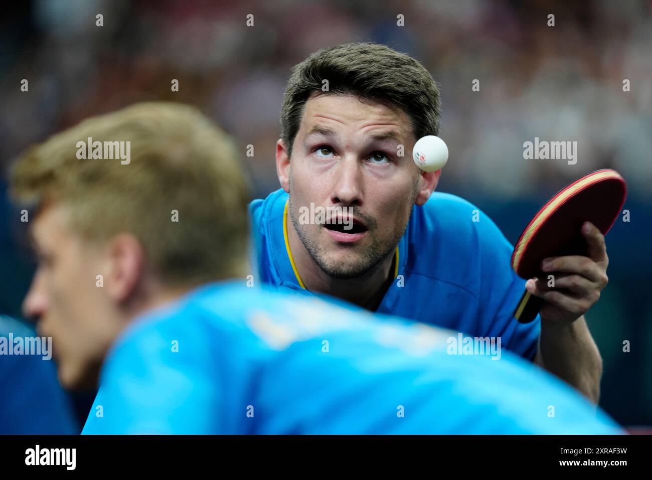 Sweden's Kristian Karlsson, background, and Anton Kallberg play against ...
