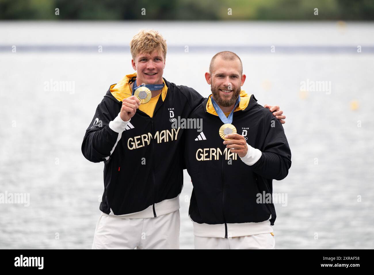 SCHOPF Jacob, LEMKE Max (Deutschland) jubeln ueber den Sieg und die ...