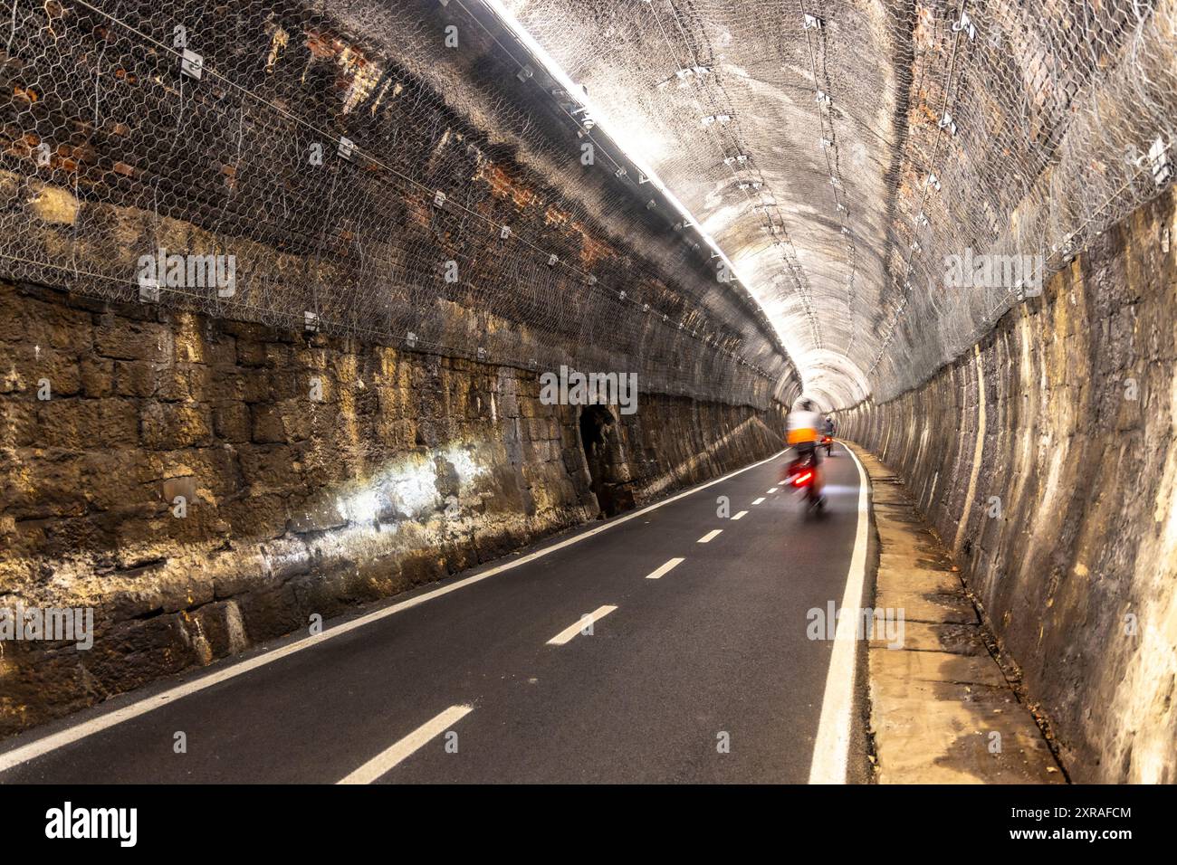 Biking through tunnel on the alpe adria cycle route ( Pontebanna ...