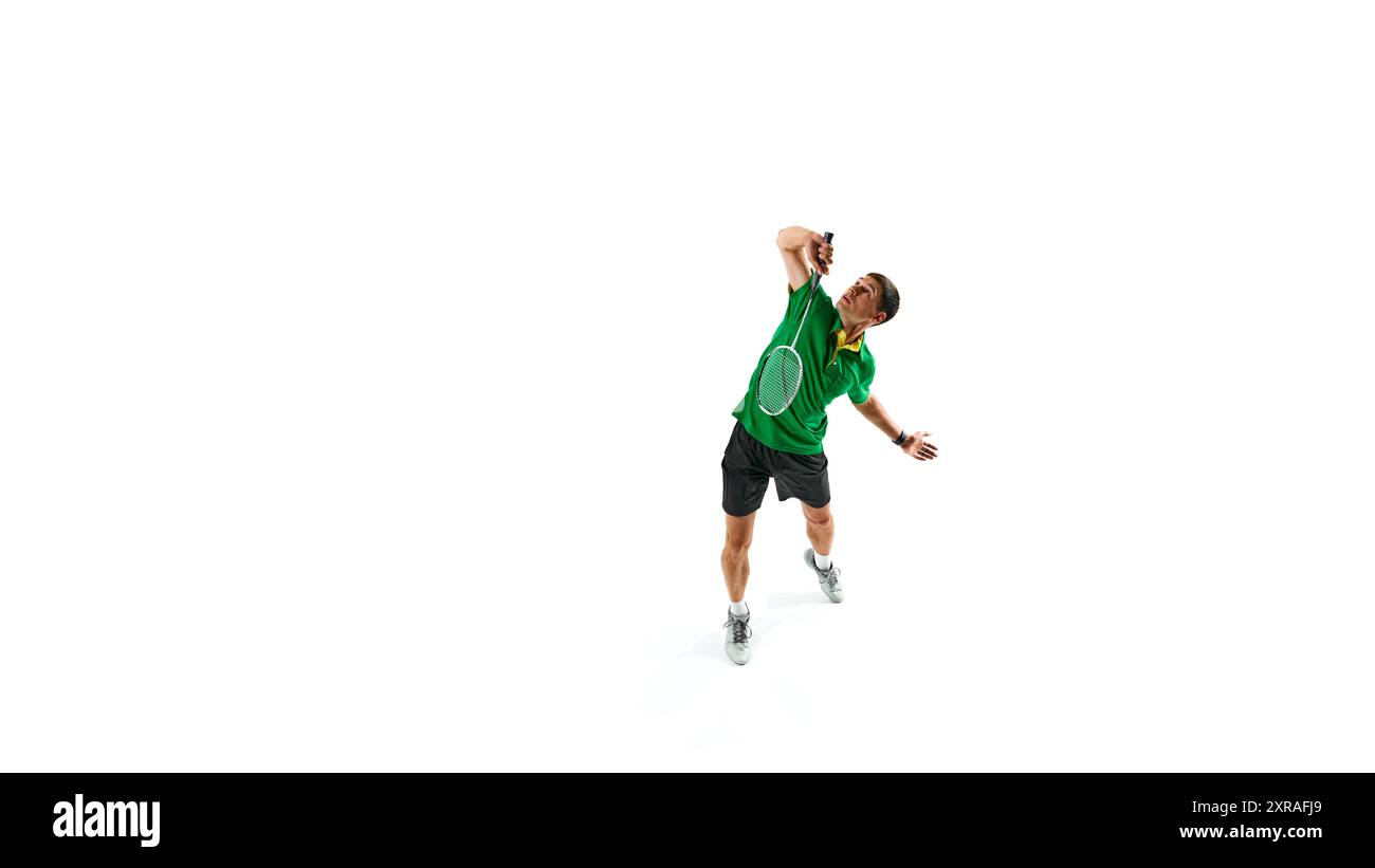 Strength and focus. Full-length image of contracted young man ...