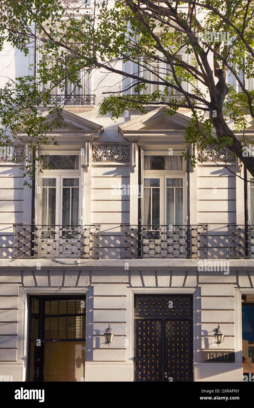 The main facade of a colonial architecture building in Recoleta, Buenos ...