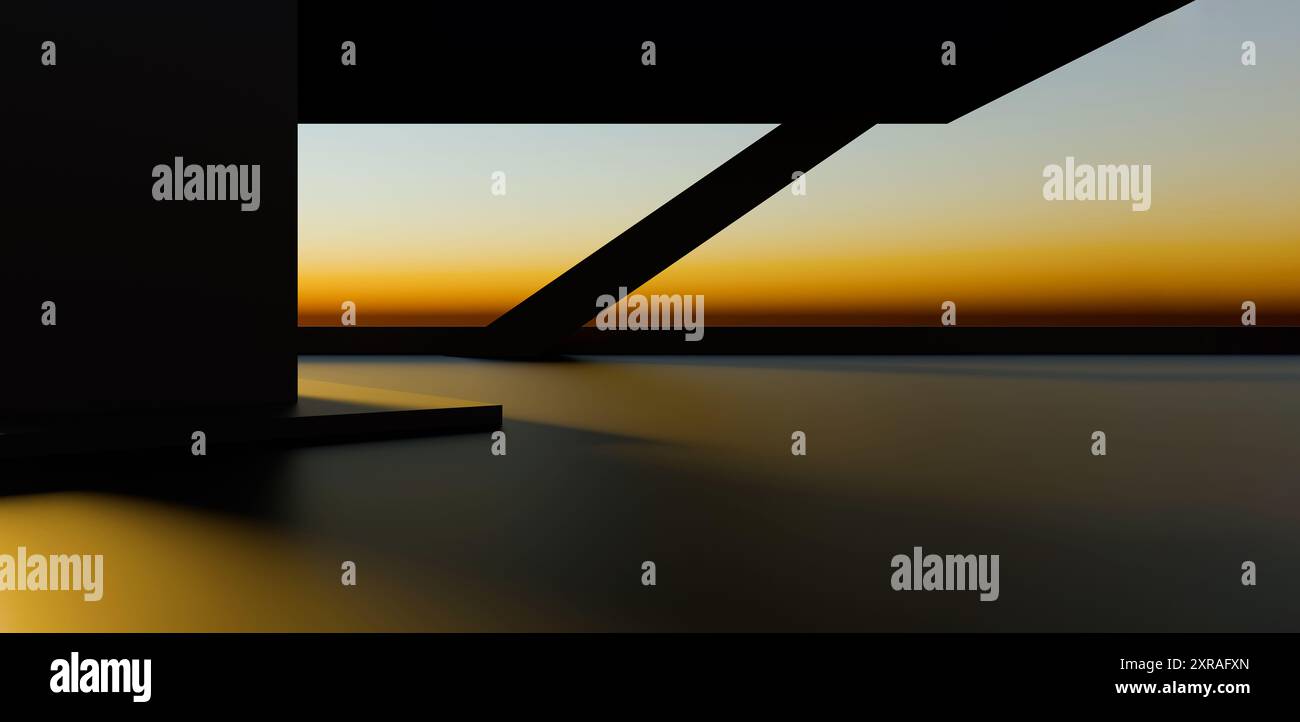 Modern Urban Parking Room. A Sleek 3D Illustration Showcasing ...