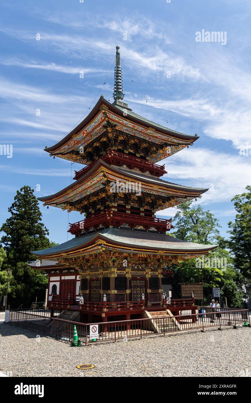 Narita, Japan - July 23 2024: Exterior view of the three-story Pagoda ...