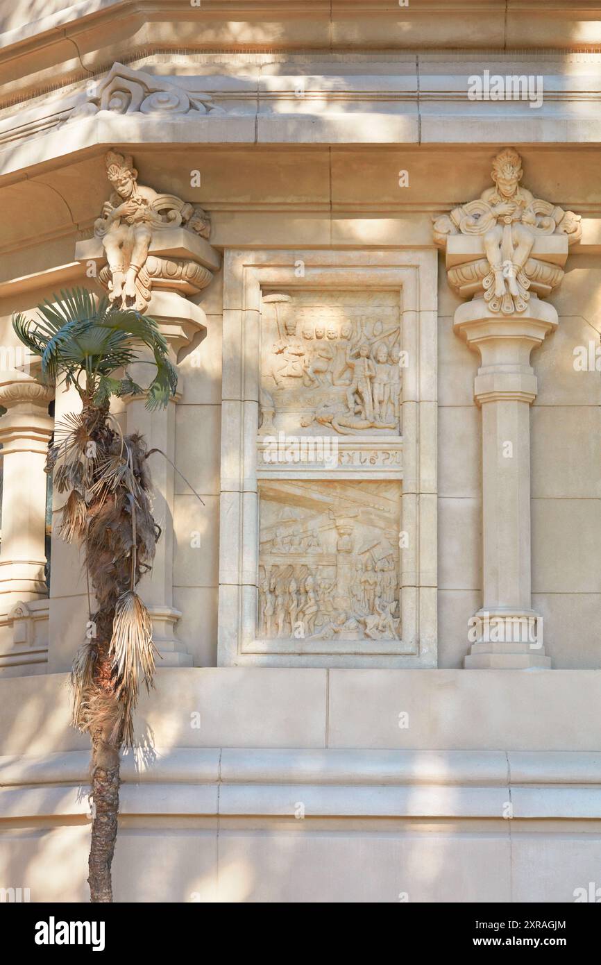 Detail of the elephants building inside the EcoPark (Ecoparque) in ...