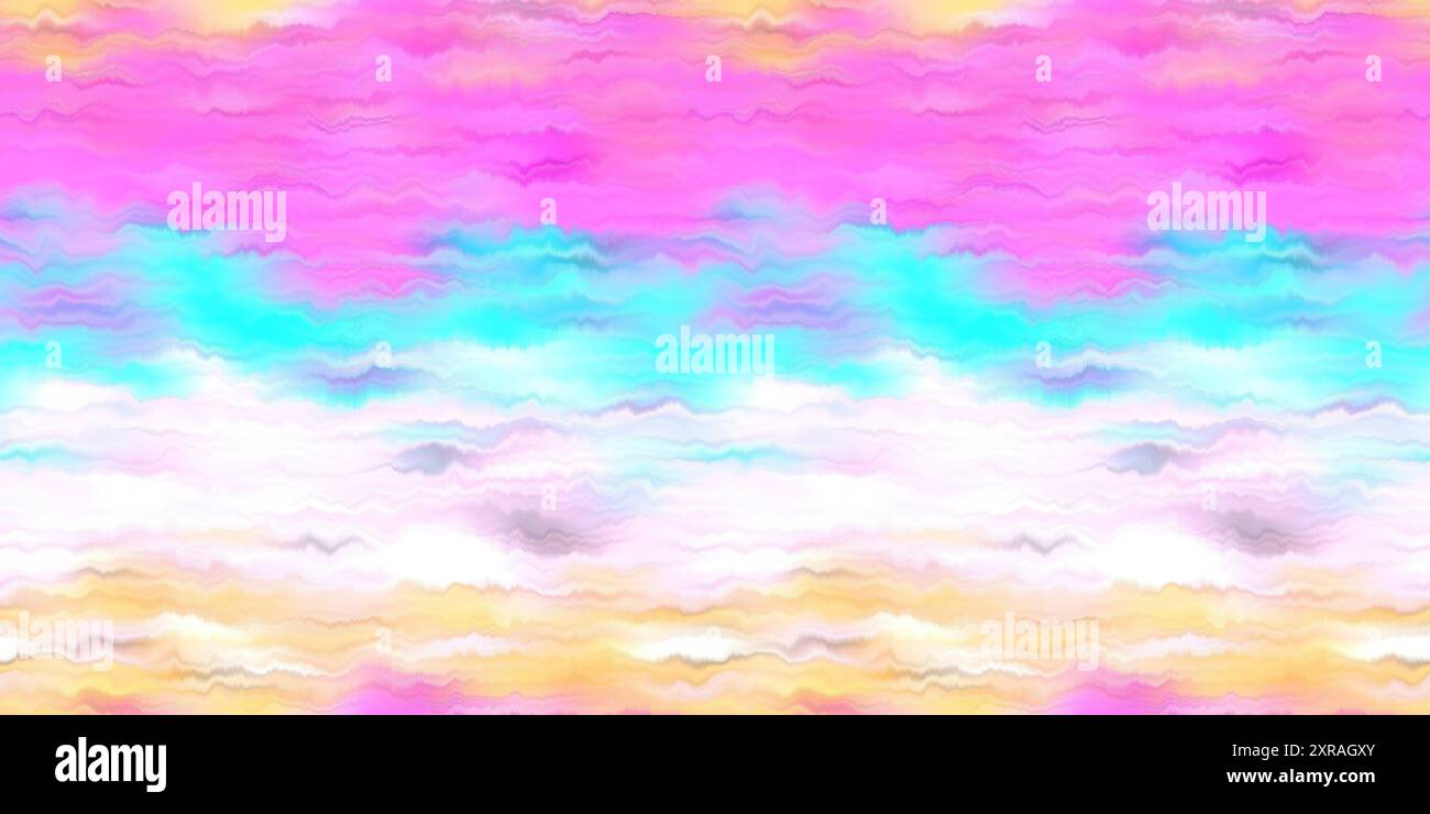 Modern rainbow blur summer seamless border pattern for a funky hippy ...