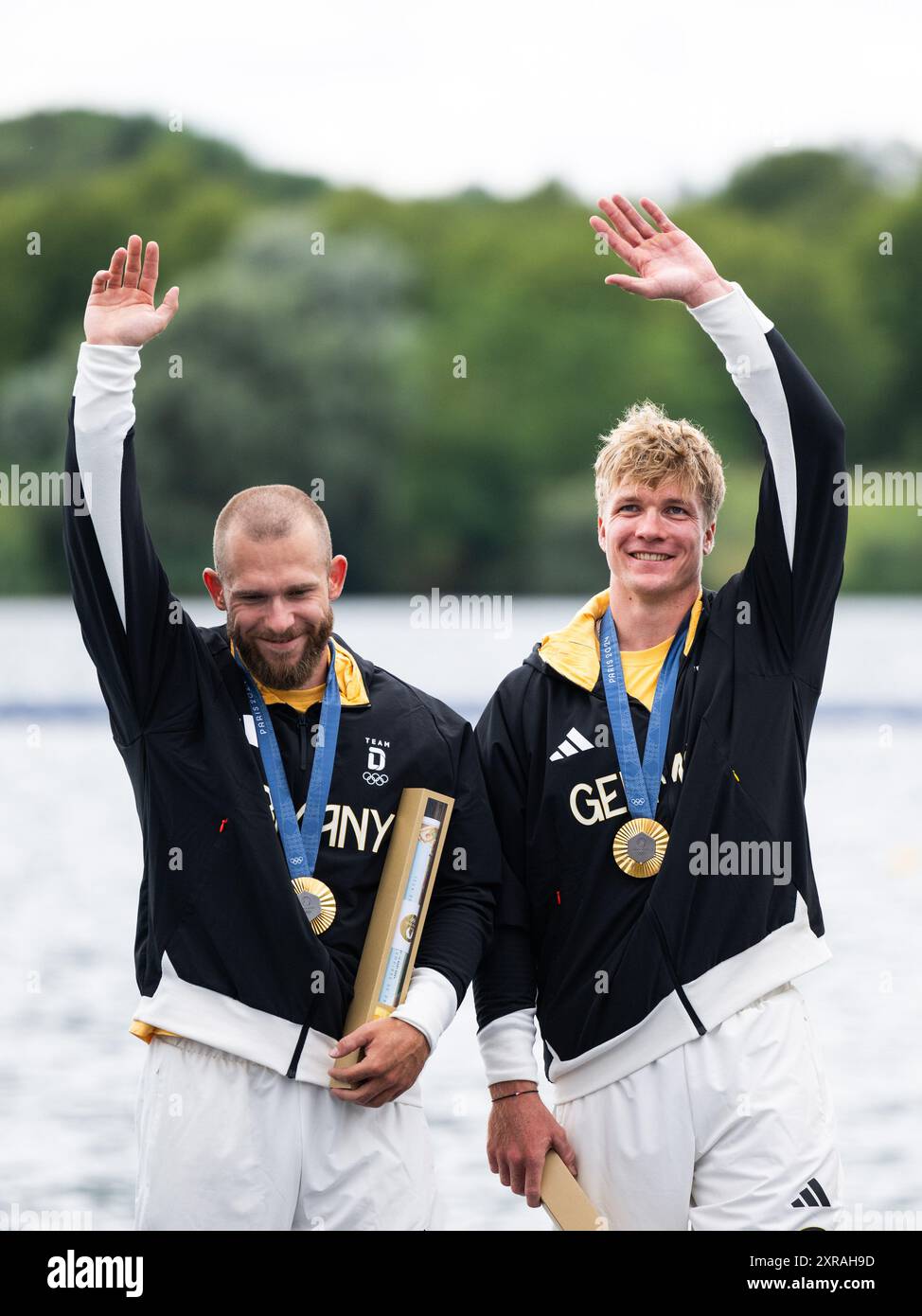 SCHOPF Jacob, LEMKE Max (Deutschland) jubeln ueber den Sieg und die ...