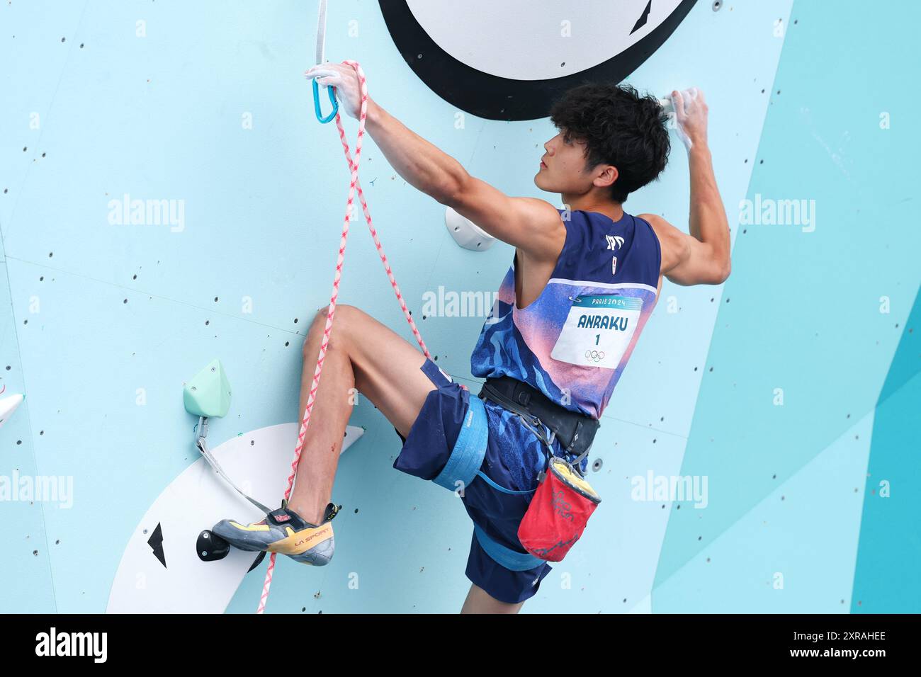 Le Bourget, France. 9th Aug, 2024. Sorato Anraku (JPN) Sport Climbing ...