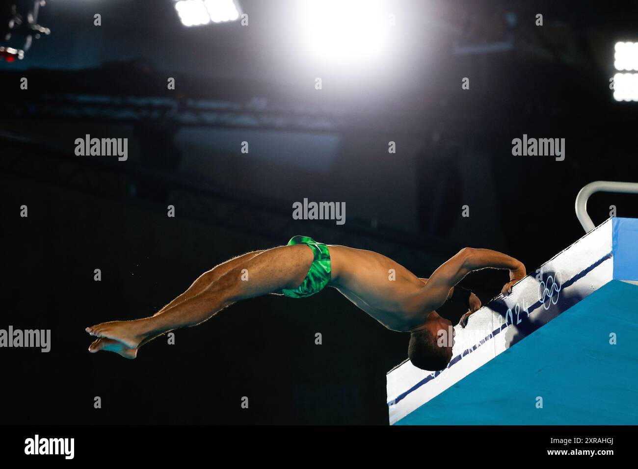 Ramez Sobhy of Egypt competes during Men's 10m Platform Preliminary of ...