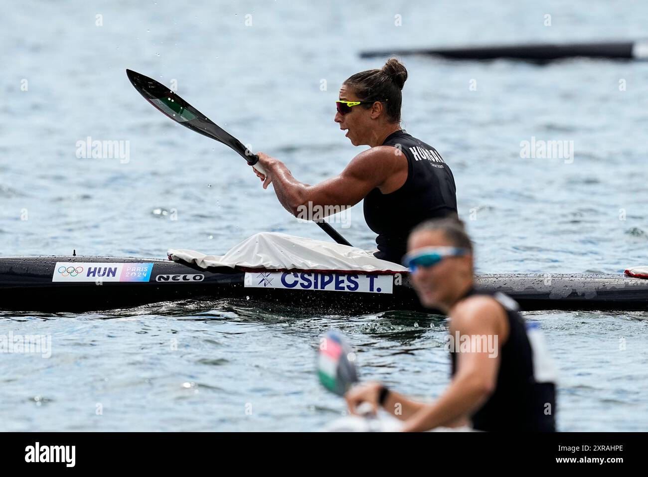Tamara Csipes and Alida Dora Gazso of Hungary compete during Women's ...