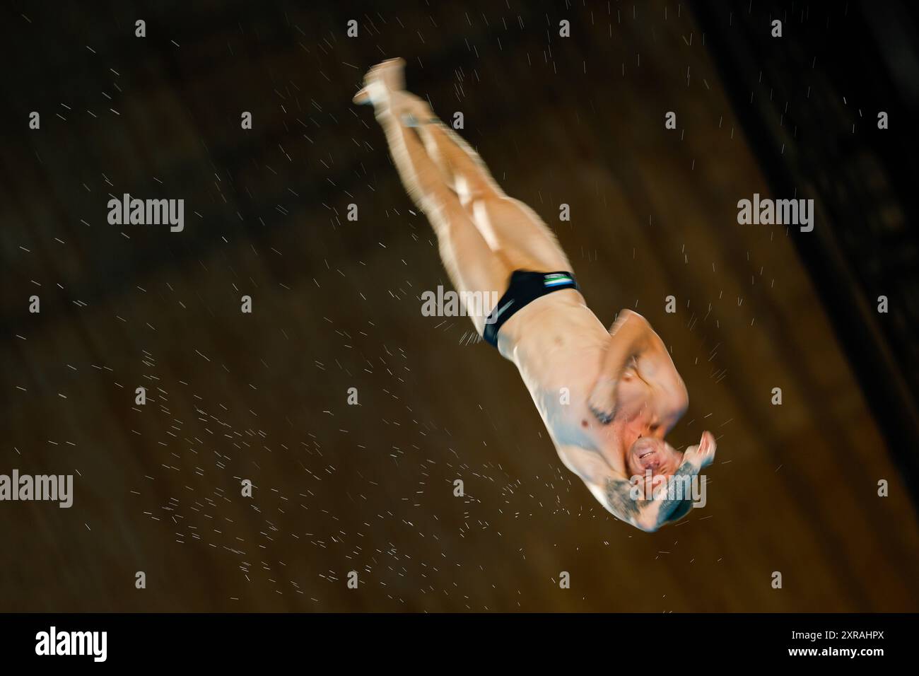 Igor Myalin of Uzbekistan competes during Men's 10m Platform ...