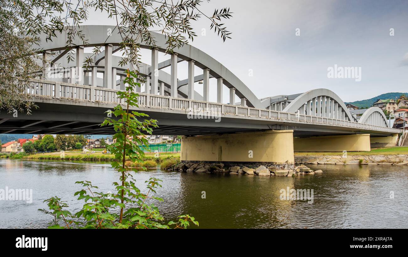 Three Span Bridge on the Dunajec River in Kroscienko, Poland, Europe ...