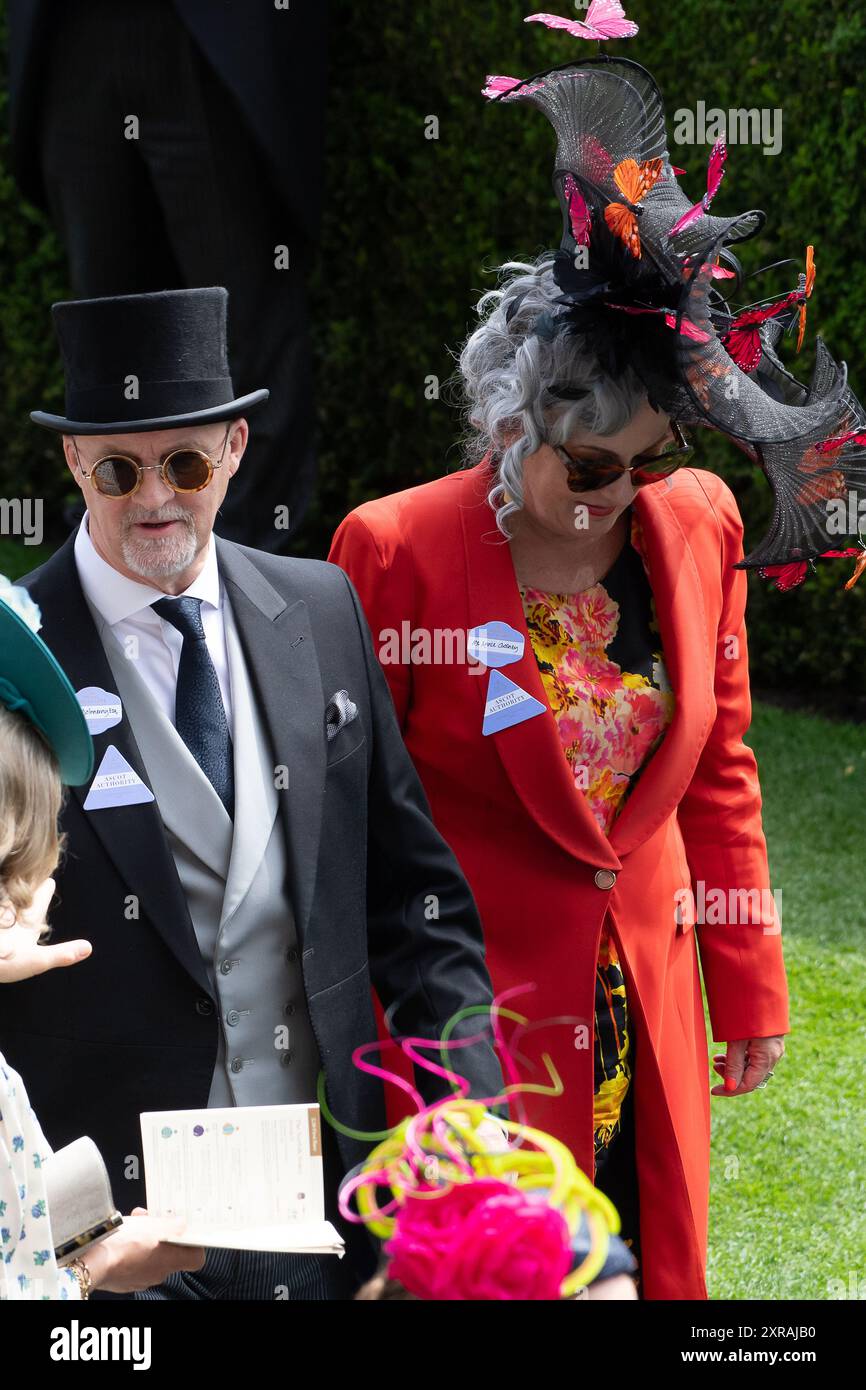 Ascot, UK. 20th June, 2024. Actor Tim McInnerny with Annie Gosney (R ...