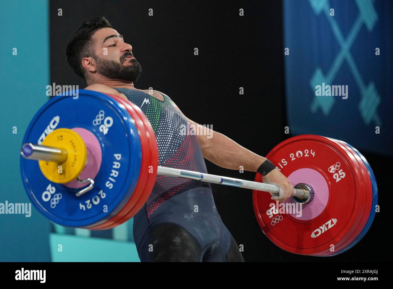 Mir Mostafa Javadi Aliabadi of Iran competes during the men's 89kg ...