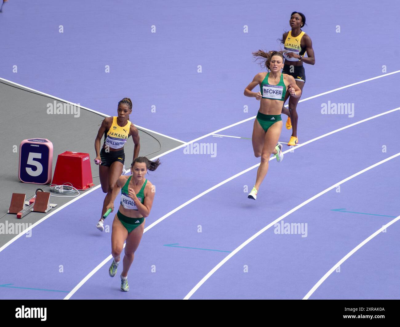 Saint Denis, France, 9th August, 2024. Athletics - Women's 4x100 metres ...