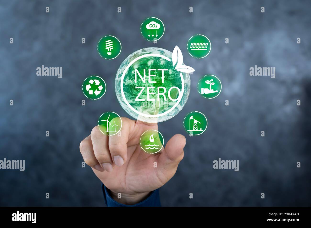 Reduce CO2 emissions, world and environmental sustainability care, net zero carbon dioxide ...