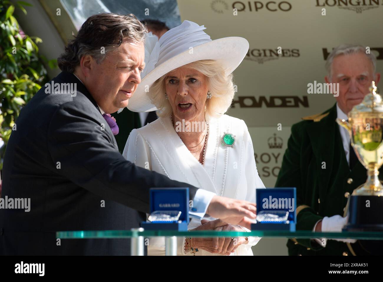 Ascot, UK. 20th June, 2024. Sir Francis Brooke with Queen Camilla ...