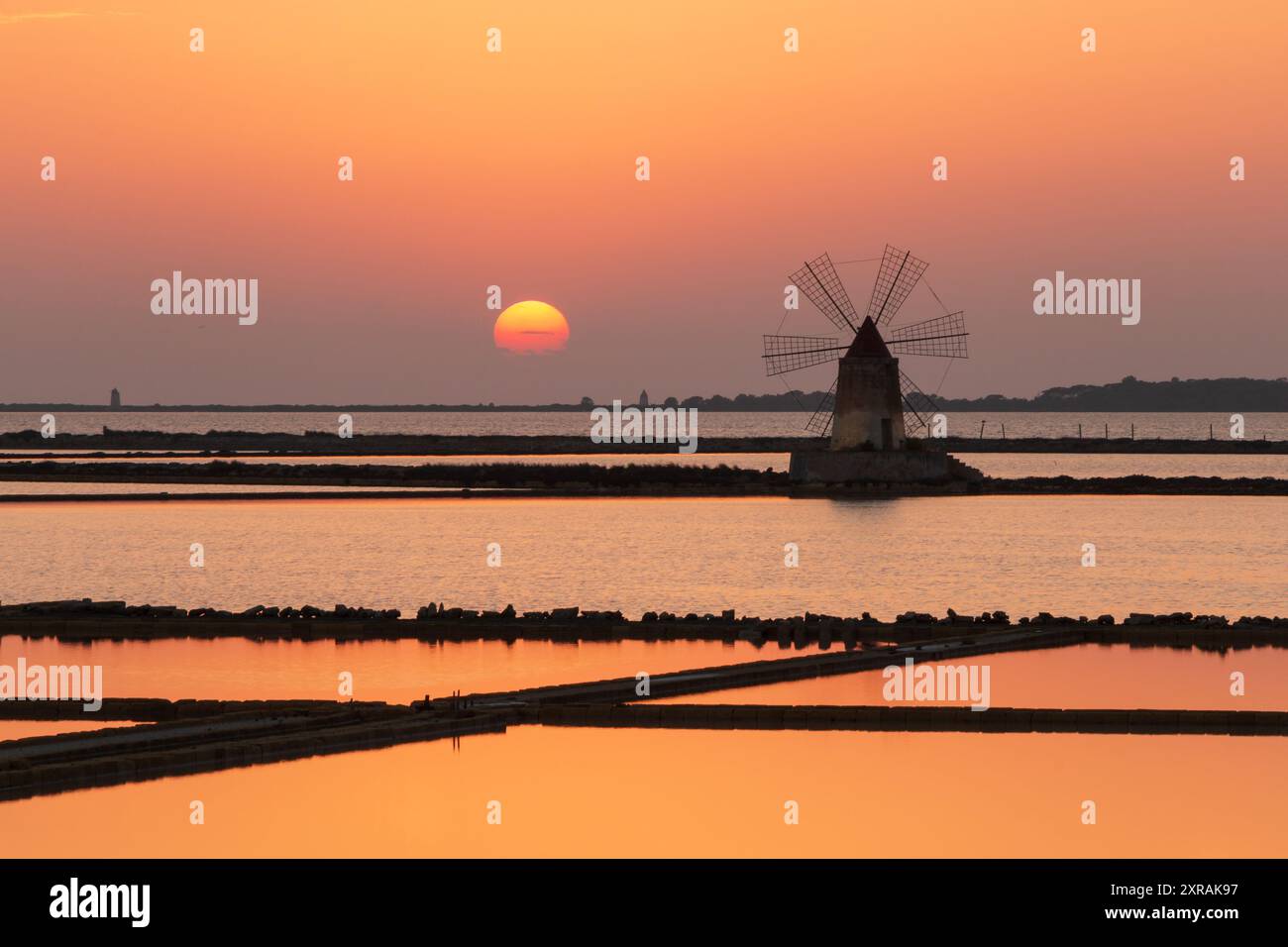 the famous windmills of the Marsala salt pans Stock Photo - Alamy