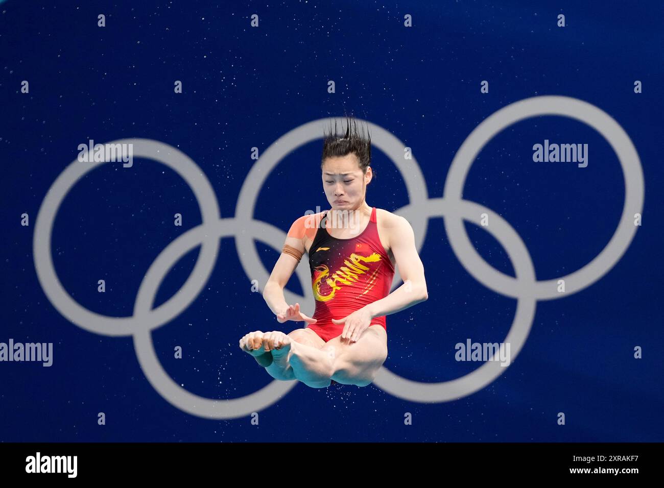 China's Chang Yani competes in the women's 3m springboard diving final ...