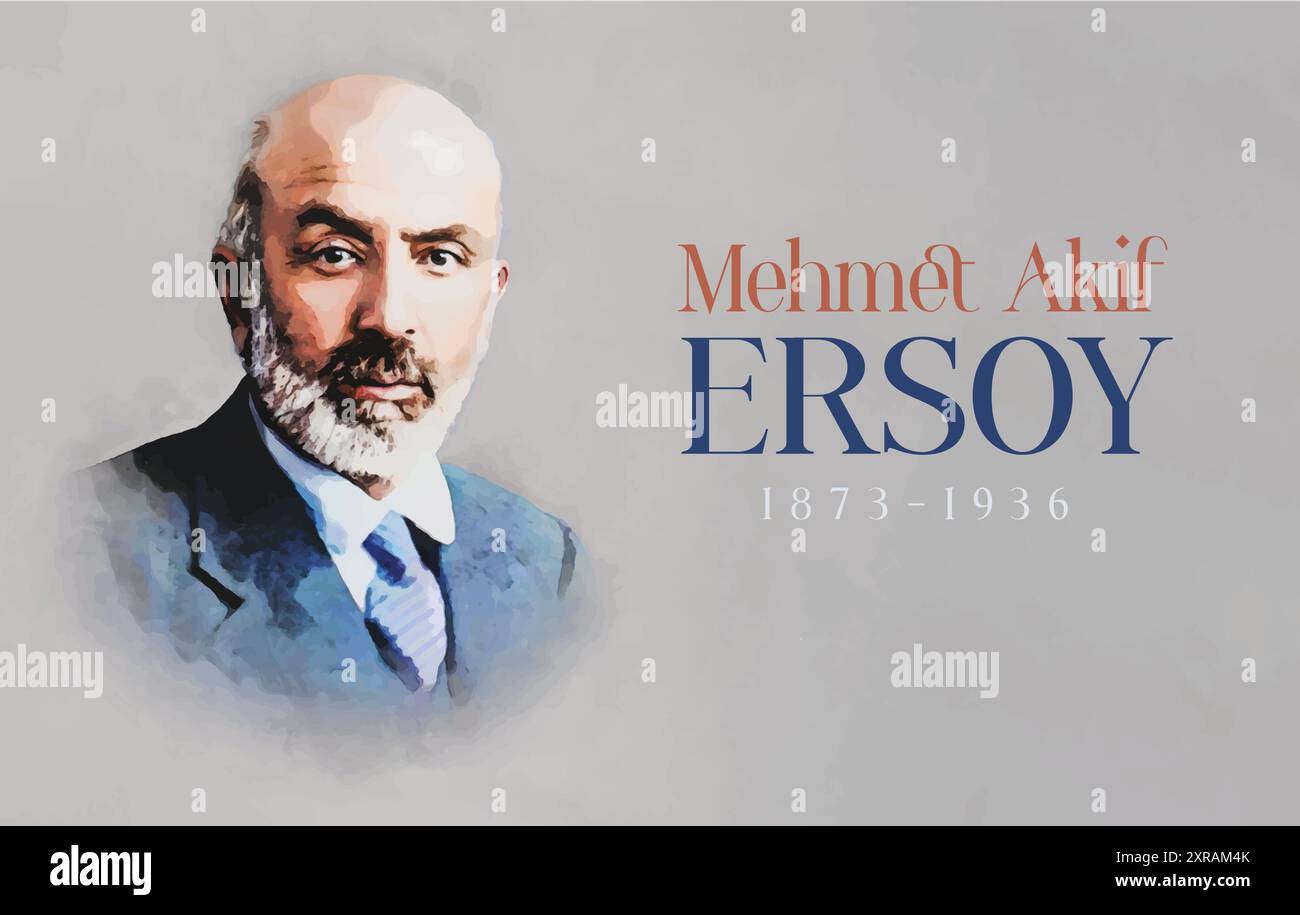 Mehmet Akif Ersoy (1873-1936) Turkish poet, author, academic and member ...