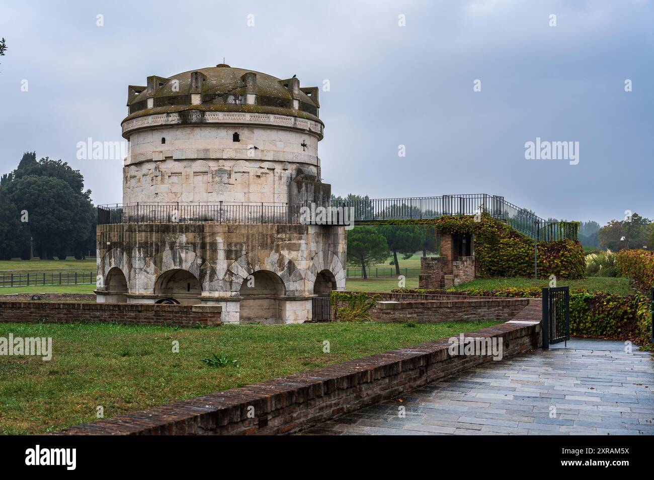 Medieval round building in stone in Ravenna Stock Photo - Alamy