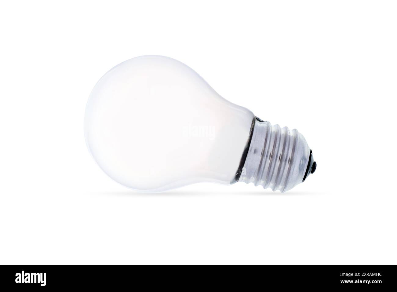 Horizontal light bulbs on a white background. White lamp without ...