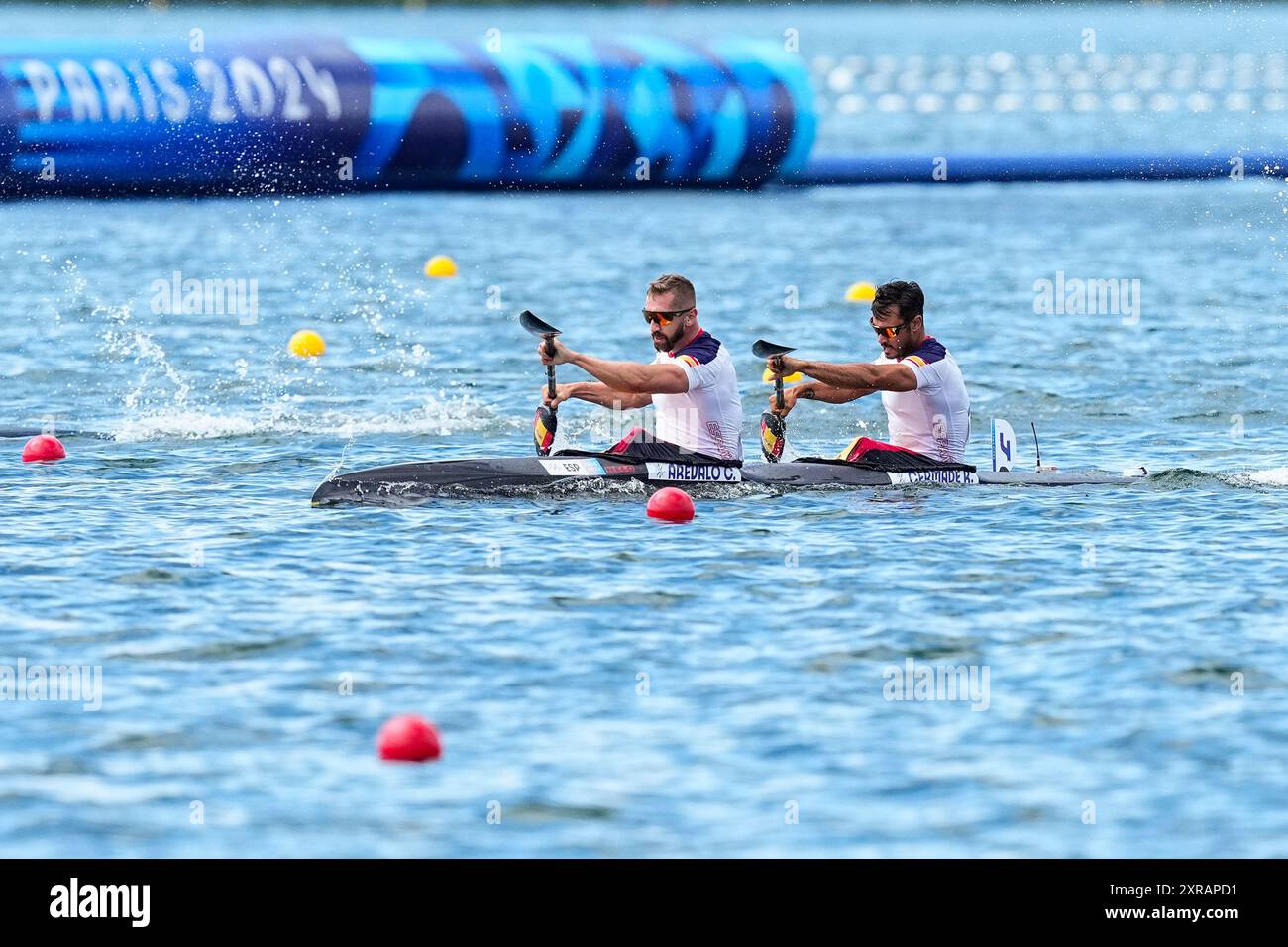 Carlos Arevalo and Rodrigo Germade of Spain compete during Men's Kayak ...